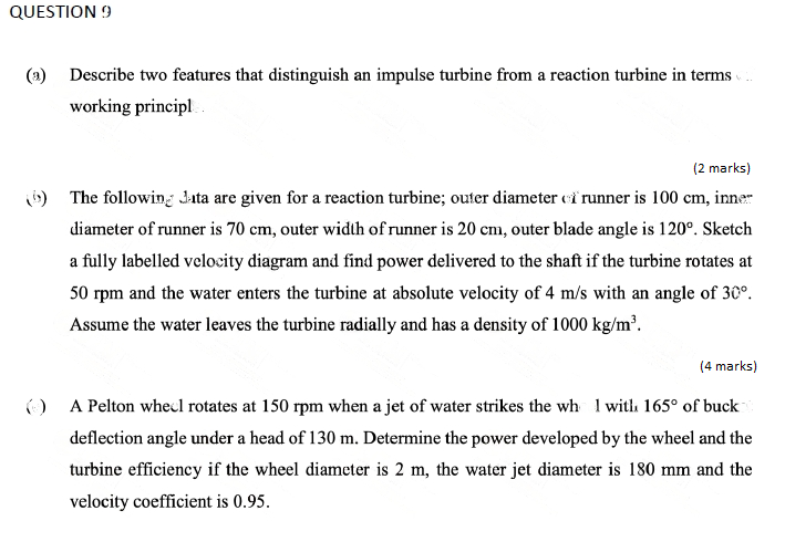 Solved Answer: (b) Power = 11.42 kW (c) Power = | Chegg.com