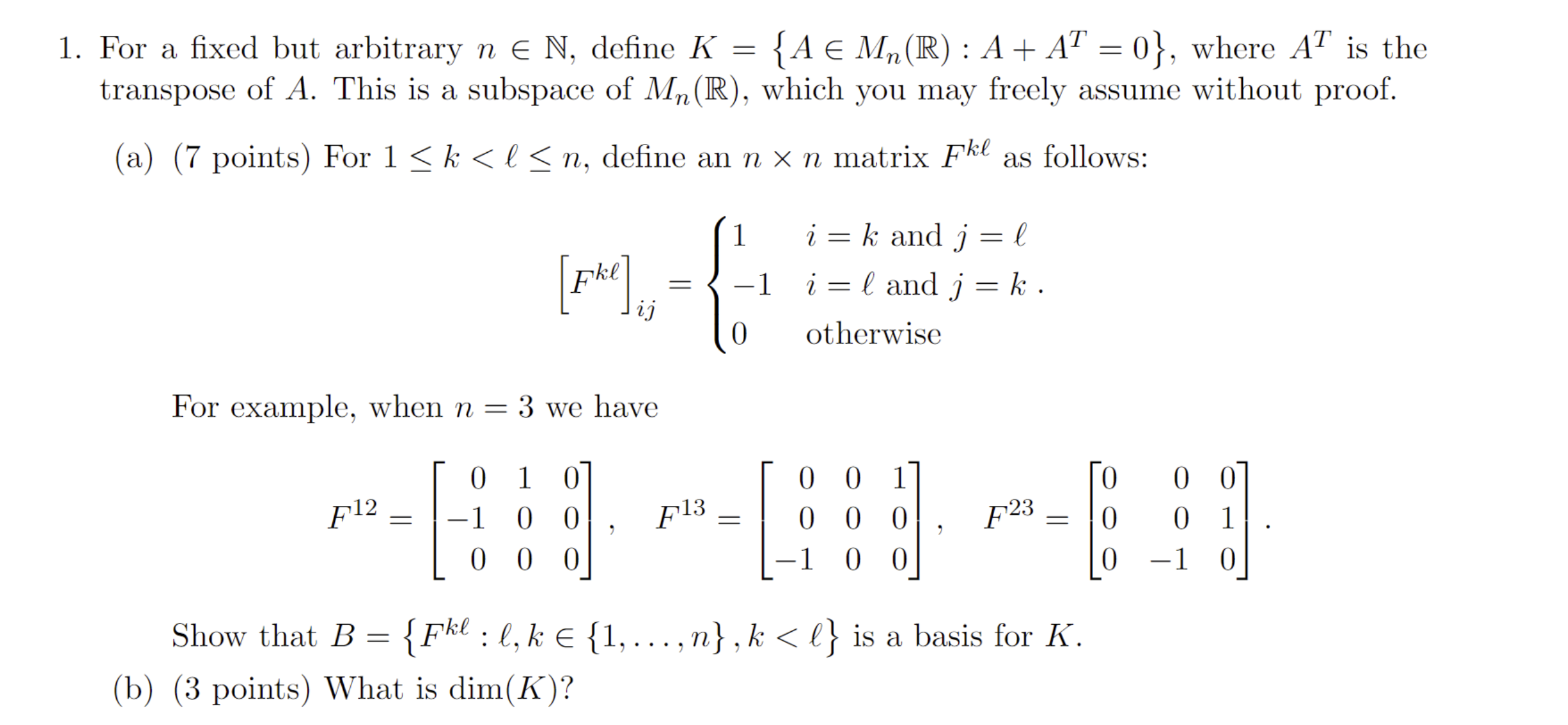 Solved For a fixed but arbitrary ninN, define | Chegg.com