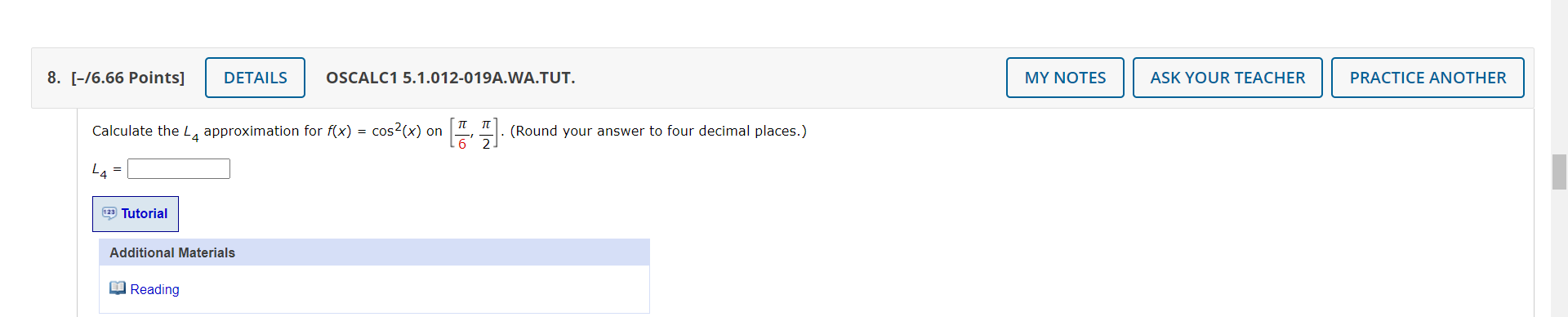 Solved Calculate The L4 Approximation For F X Cos2 X On