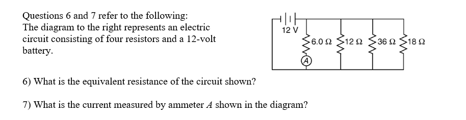 Solved Questions 6 ﻿and 7 ﻿refer to the following:The | Chegg.com