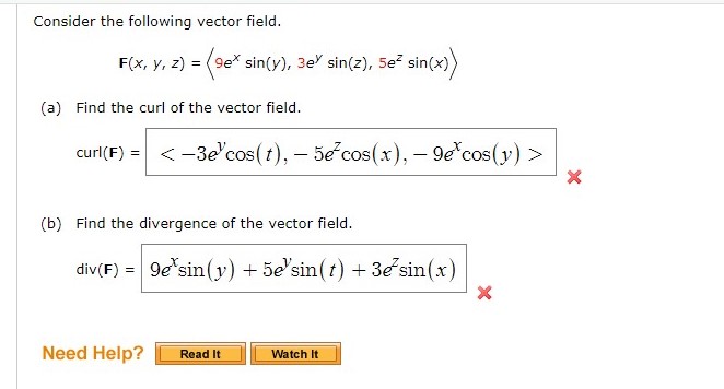 Solved Consider the following vector field. | Chegg.com