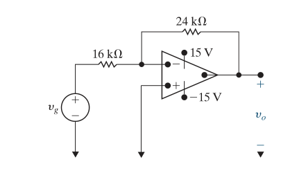 Solved The inverting amplifier in the circuit shown in has | Chegg.com