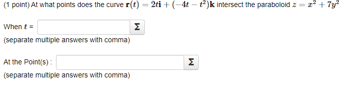 Solved At what points does the curve | Chegg.com