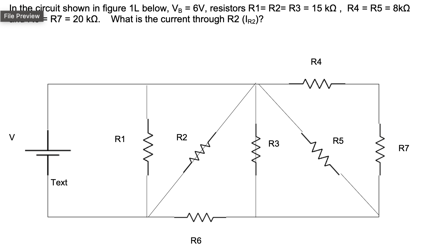 Solved In ﻿the circuit shown in ﻿figure 1 L ﻿below, VB=6V, | Chegg.com