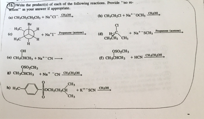 Solved 5) write the product(s) of each of the following | Chegg.com