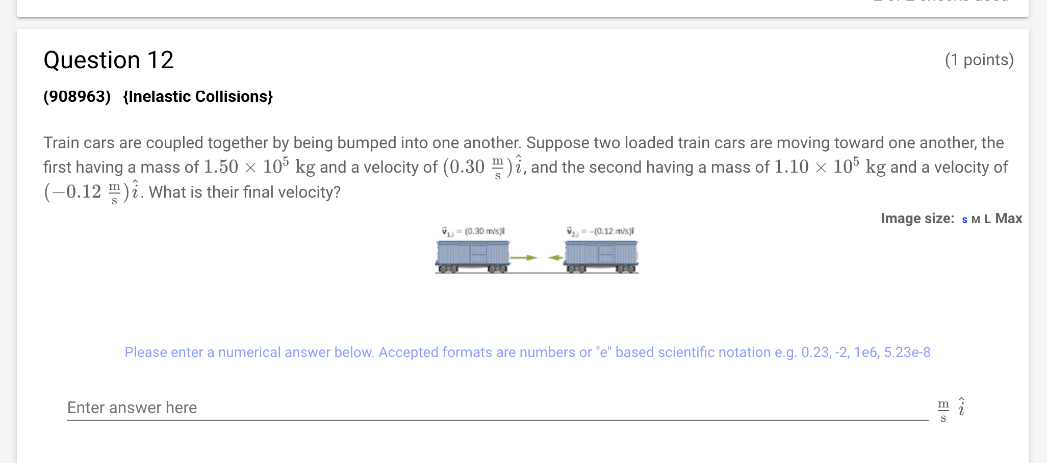Solved Train cars are coupled together by being bumped into | Chegg.com