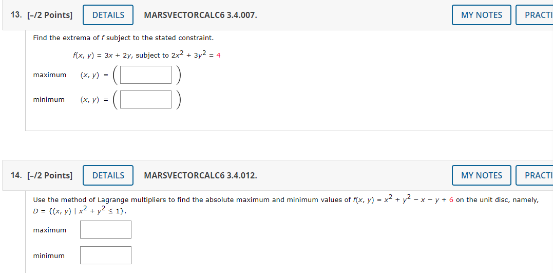 Solved 13. [-/2 points) DETAILS MARSVECTORCALC6 3.4.007. MY | Chegg.com Solved 13. [-/2 points) DETAILS MARSVECTORCALC6 3.4.007. MY | Chegg.com