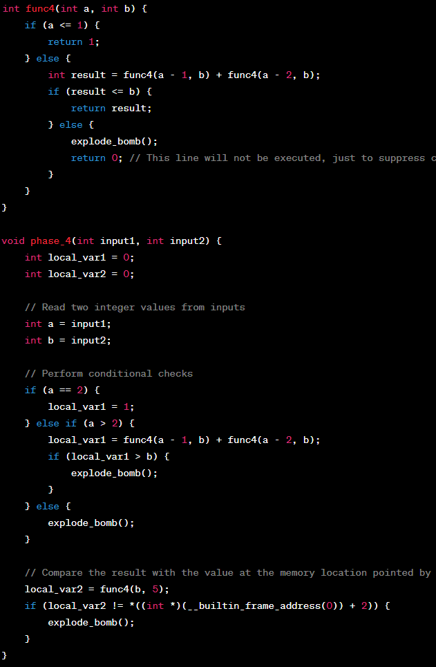 Solved Binary Bomb Lab Phase 4I need help figuring out the | Chegg.com