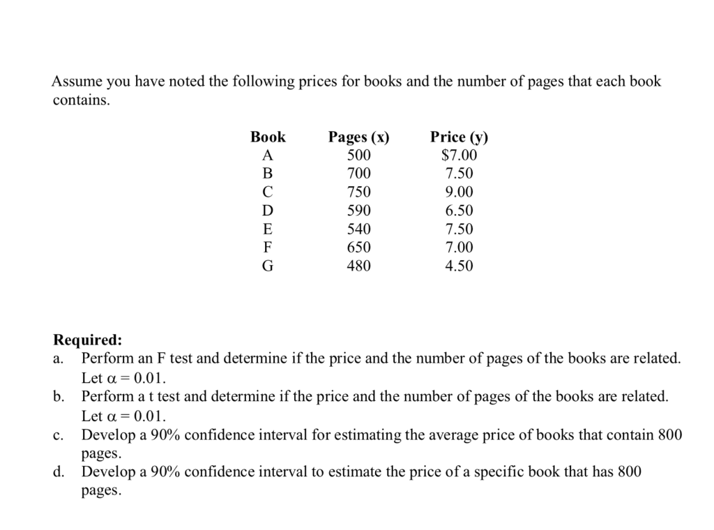 Solved Assume you have noted the following prices for books | Chegg.com