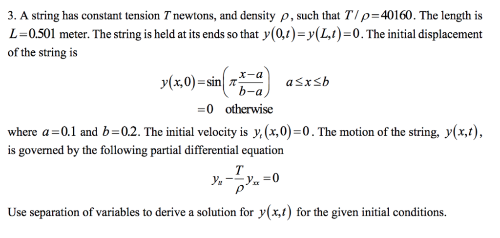 Solved 3. A string has constant tension T newtons, and | Chegg.com