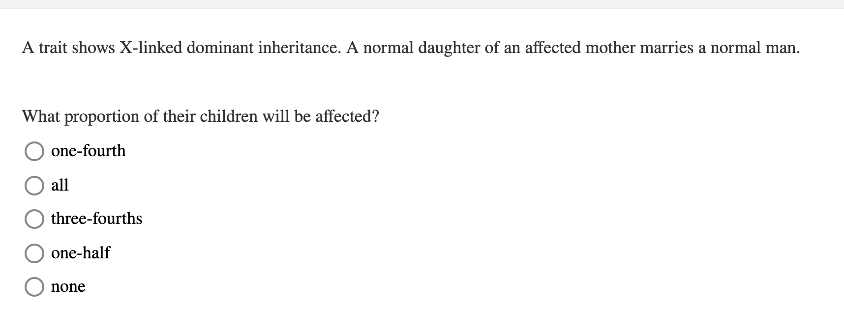 Solved A trait shows X-linked dominant inheritance. A normal | Chegg.com
