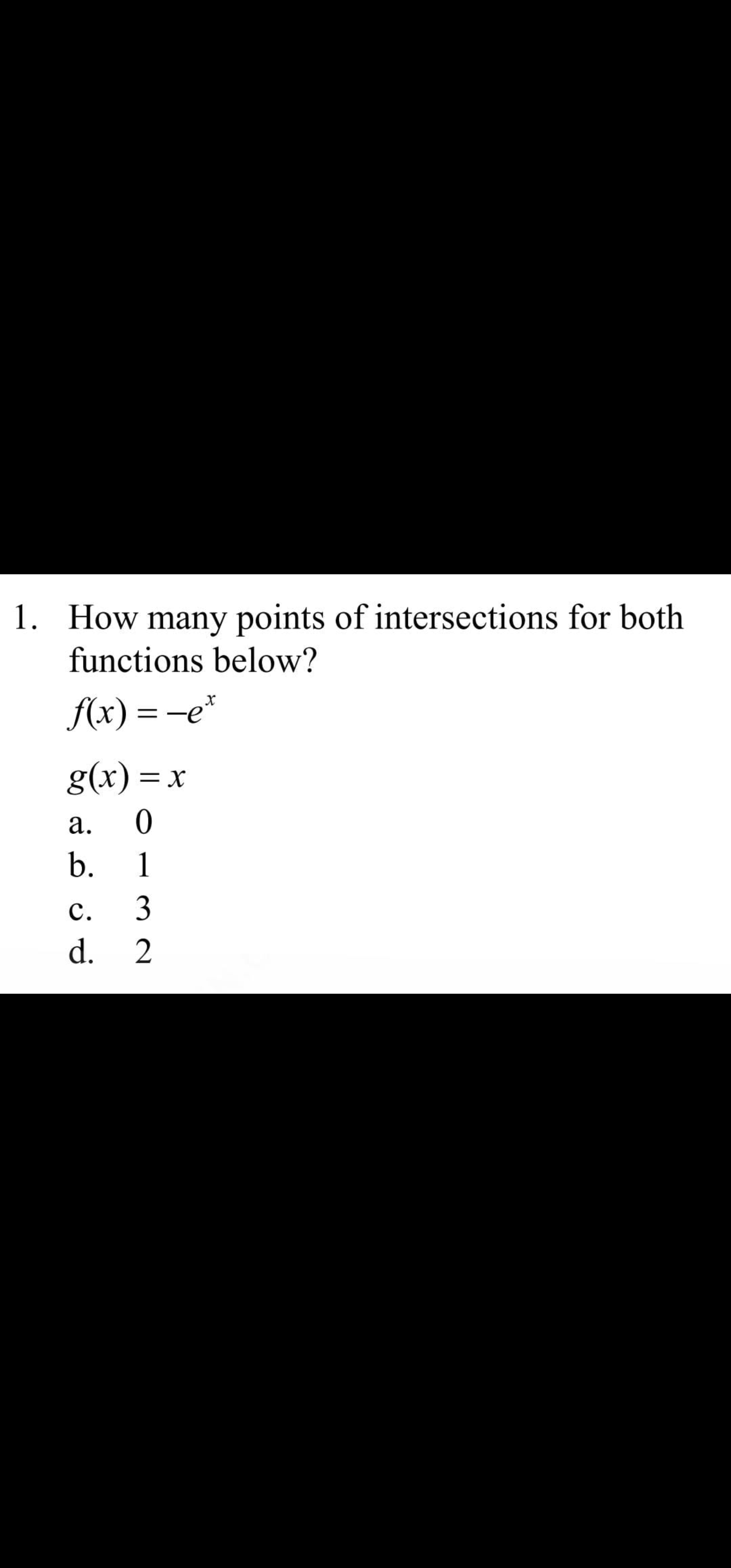 Solved 1. How many points of intersections for both | Chegg.com