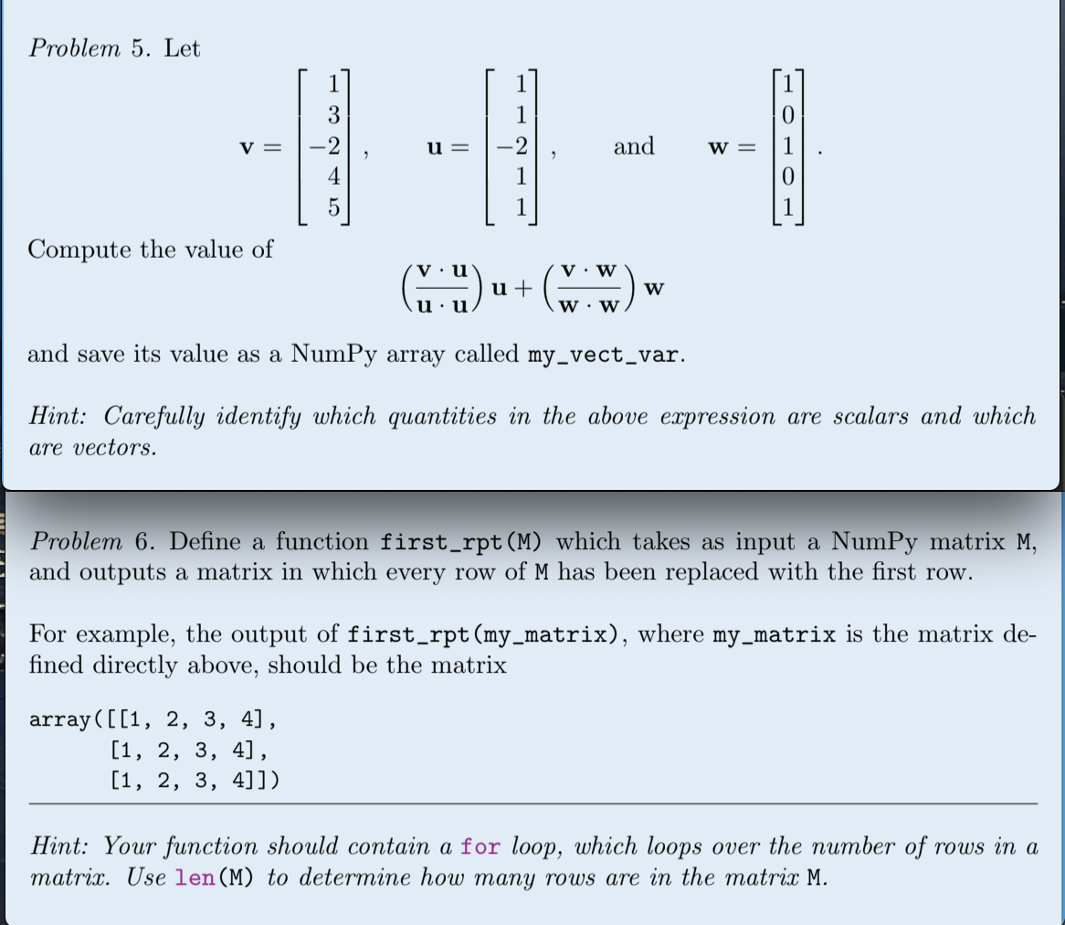 Solved Problem 5. Let v= 1-2, u= -2, and w= 1 | 1 Compute | Chegg.com