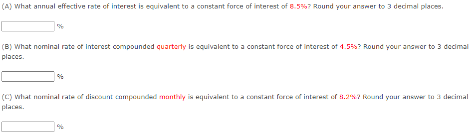 Solved (A) What annual effective rate of interest is | Chegg.com
