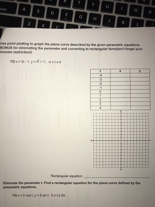 Solved s lock Use point plotting to graph the plane curve | Chegg.com