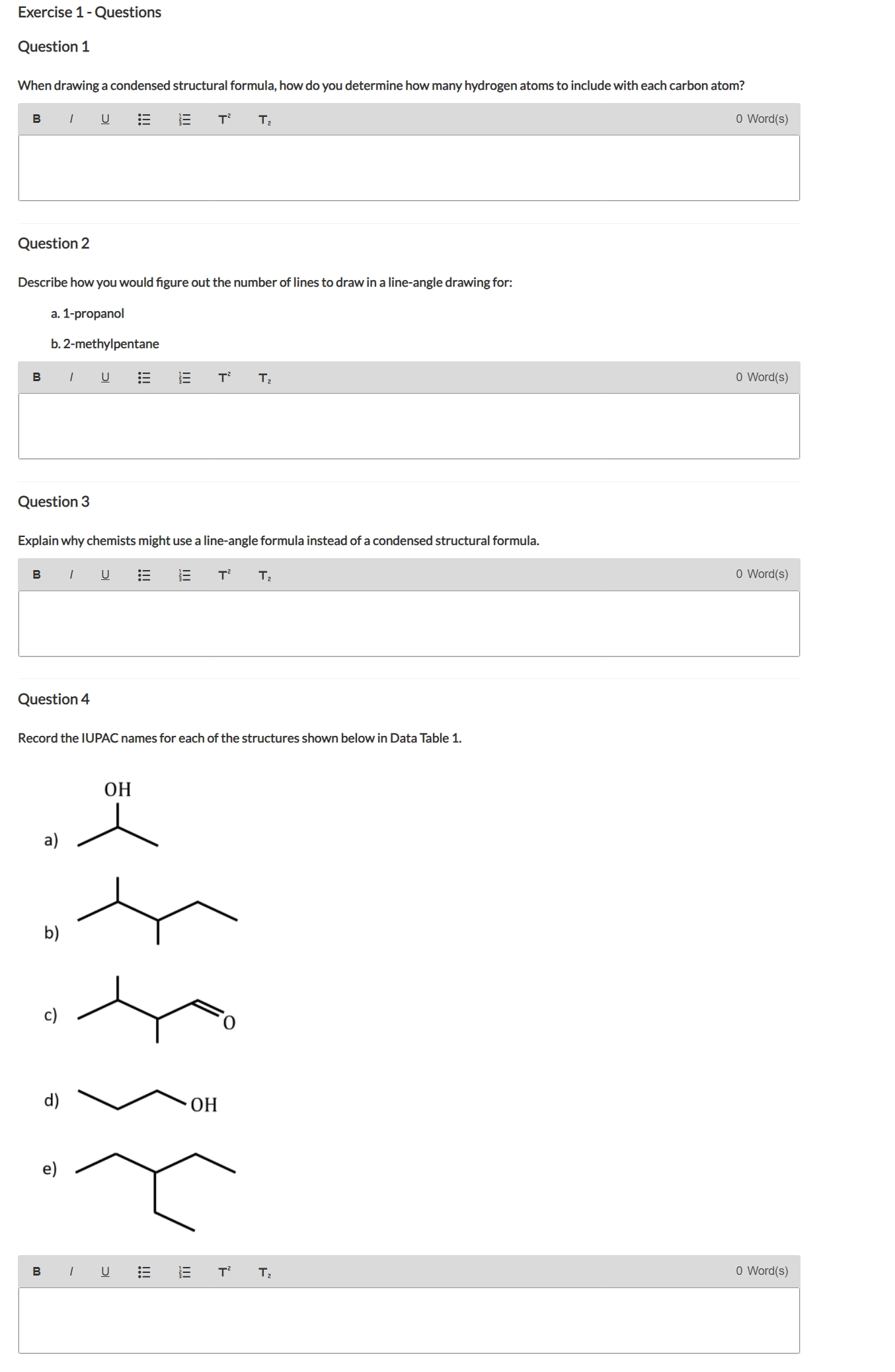 Solved Exercise 1-QuestionsQuestion 1When drawing a | Chegg.com