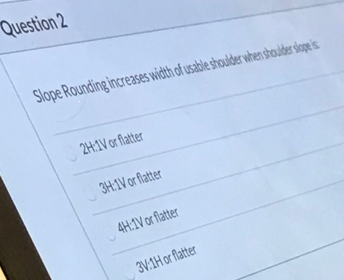 Solved Question 2 Slope Rounding increases width of usable | Chegg.com