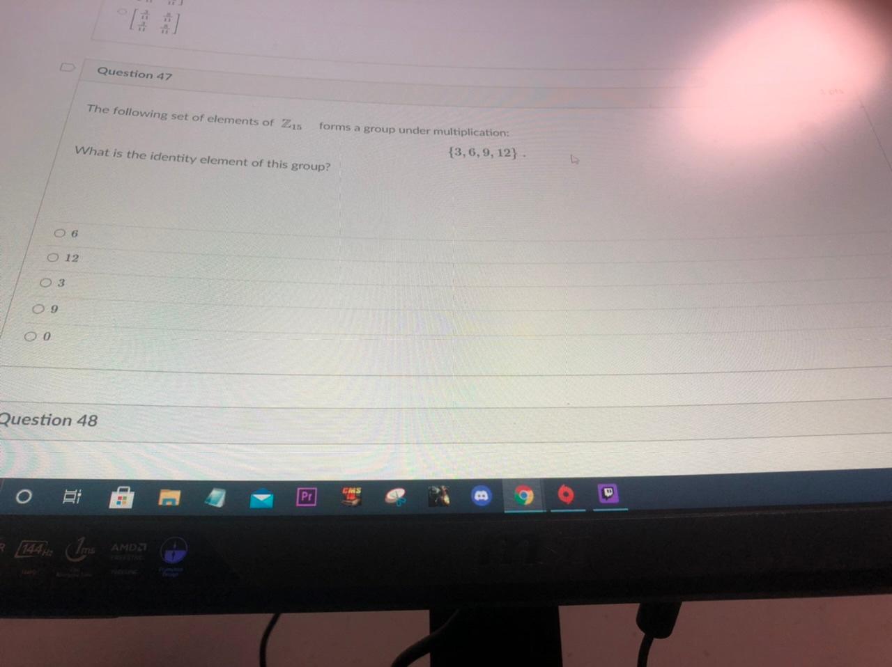 Solved Question 47 The following set of elements of Z15 | Chegg.com