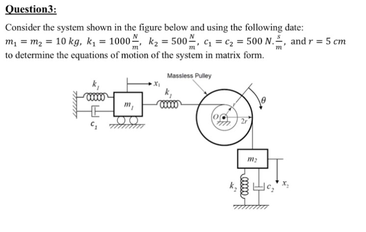 Solved The mass and stiffness matrices and the mode shapes | Chegg.com