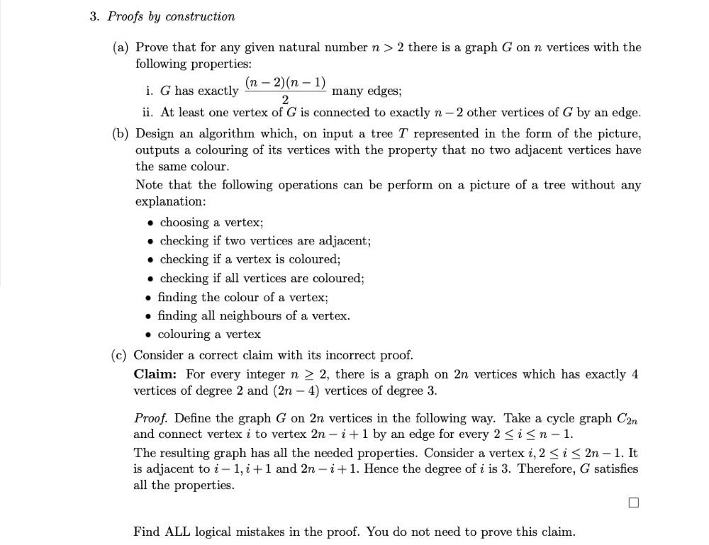 Solved 3. Proofs by construction (a) Prove that for any | Chegg.com