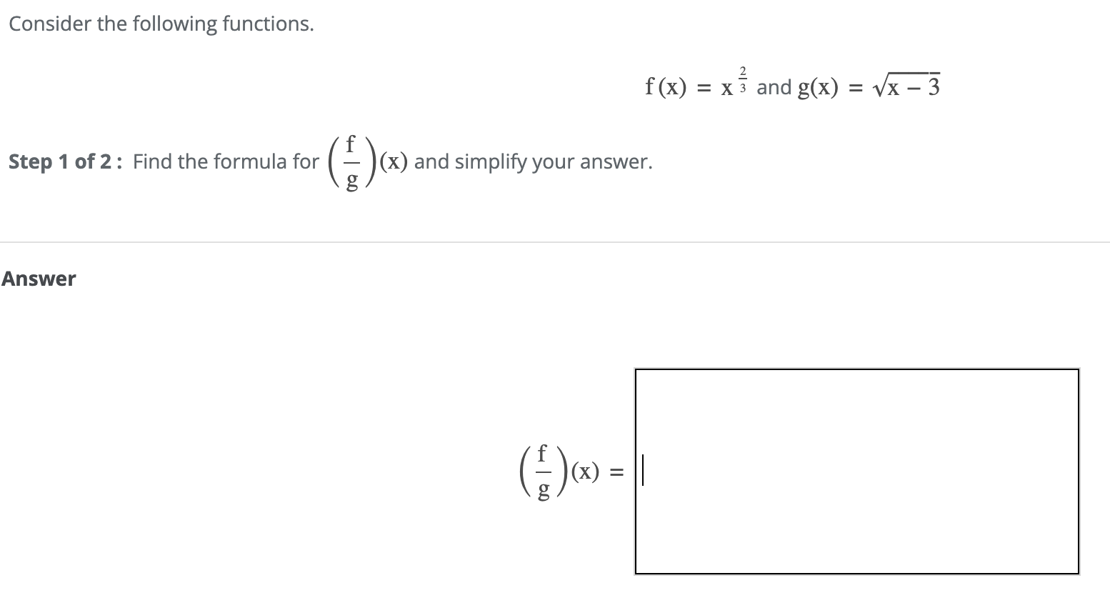 Solved Consider The Following Functions F X X32 And