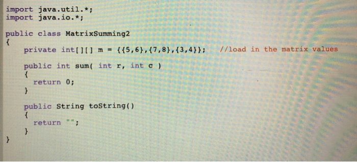Solved Lab Description: Load in the provided matrik and then | Chegg.com