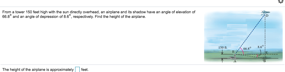 Solved From a tower 150 feet high with the sun directly | Chegg.com