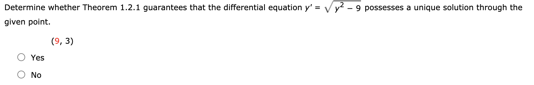 Determine whether Theorem 1.2.1 guarantees that the | Chegg.com