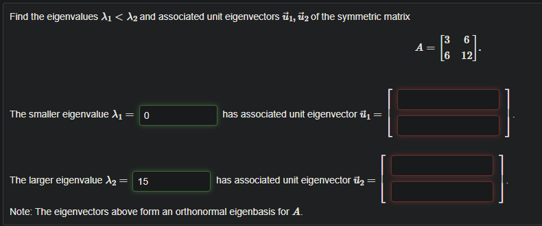 Solved Find the eigenvalues λ1