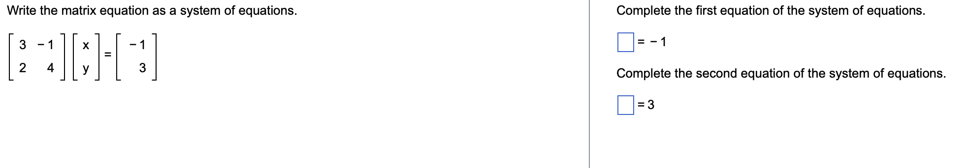 Solved Write the matrix equation as a system of equations. | Chegg.com