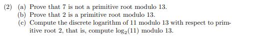 2 A prove That 7 is Not A Primitive Root Modulo