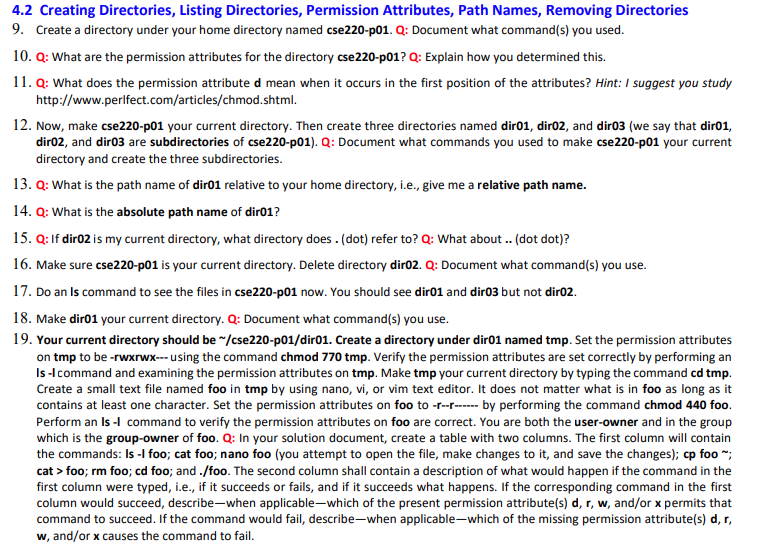 Solved 42 Creating Directories Listing Directories 