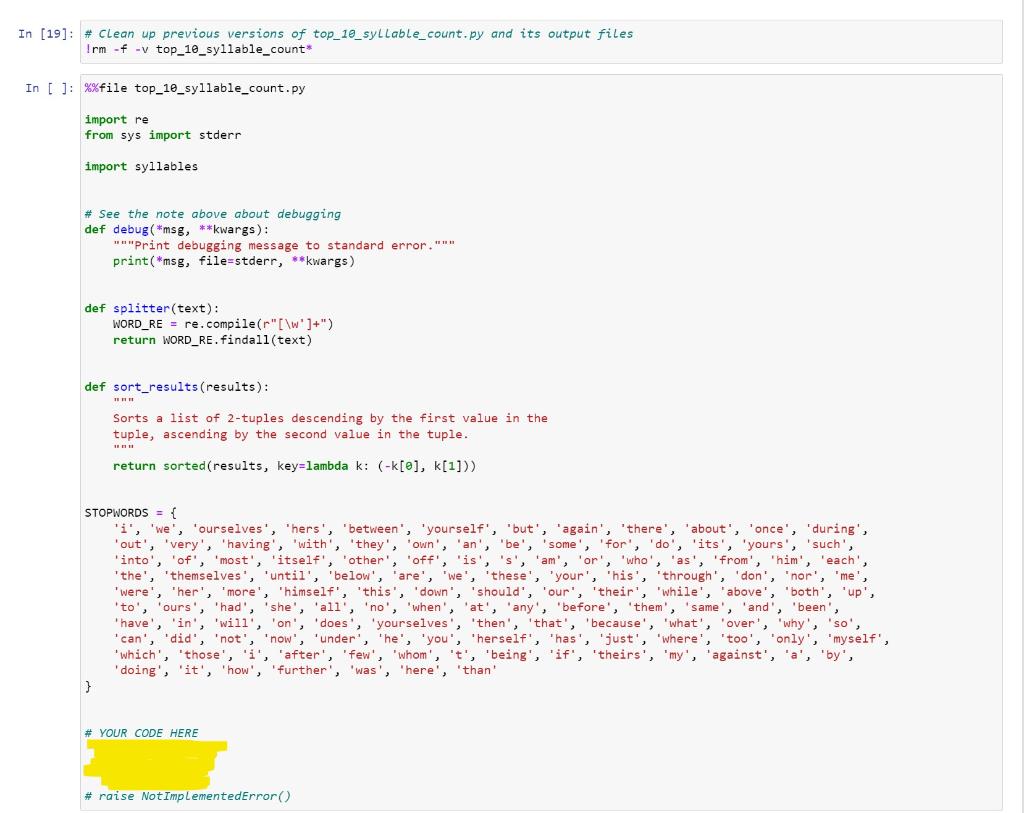 Solved -- SYLLABLE COUNT -- The syllables -package (which is | Chegg.com