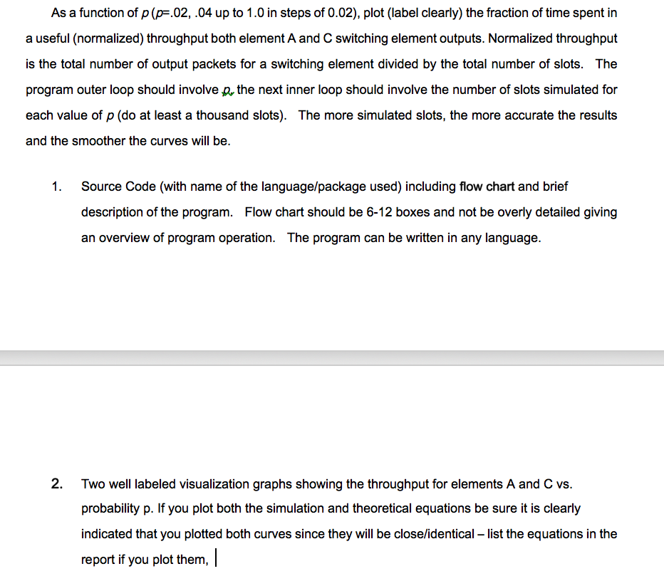 In this project you will write a program to produce a | Chegg.com