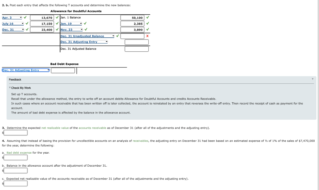 Solved allowance method entries The following transactions | Chegg.com