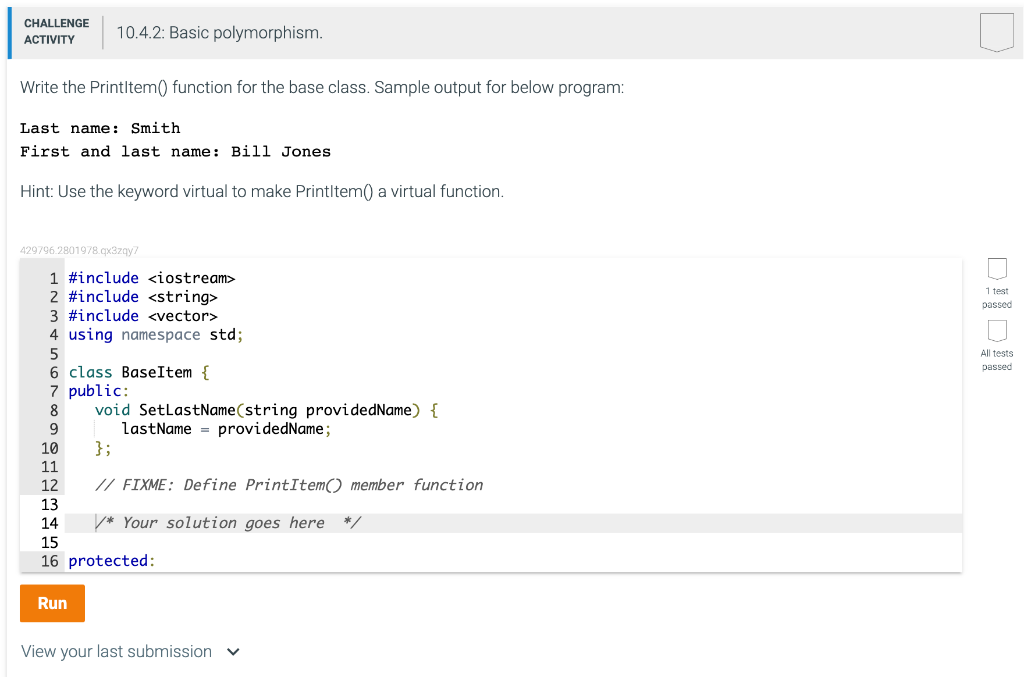 Solved View your last submission v | Chegg.com