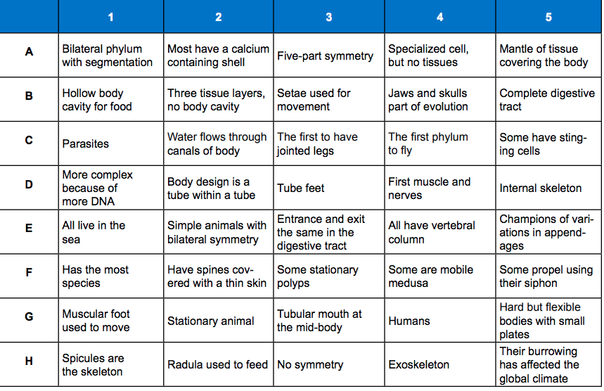 Solved Table 2: Phylum Taxonomic Key Platyhelminthes | Chegg.com