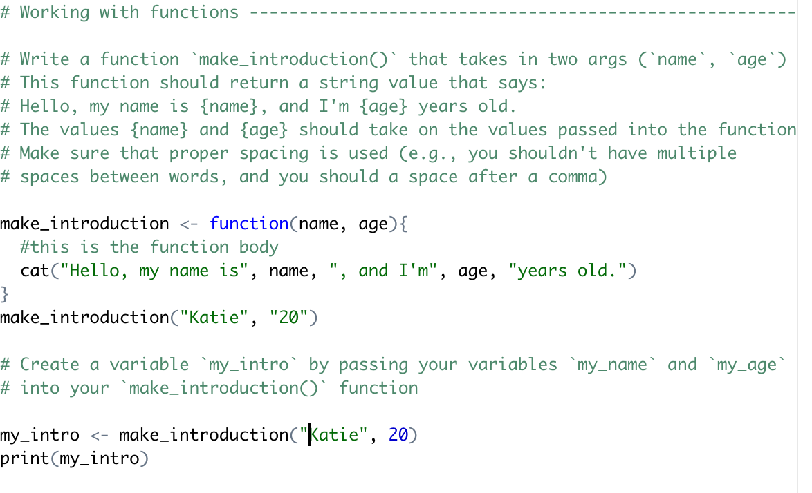 Solved # Working with functions # Write a function | Chegg.com