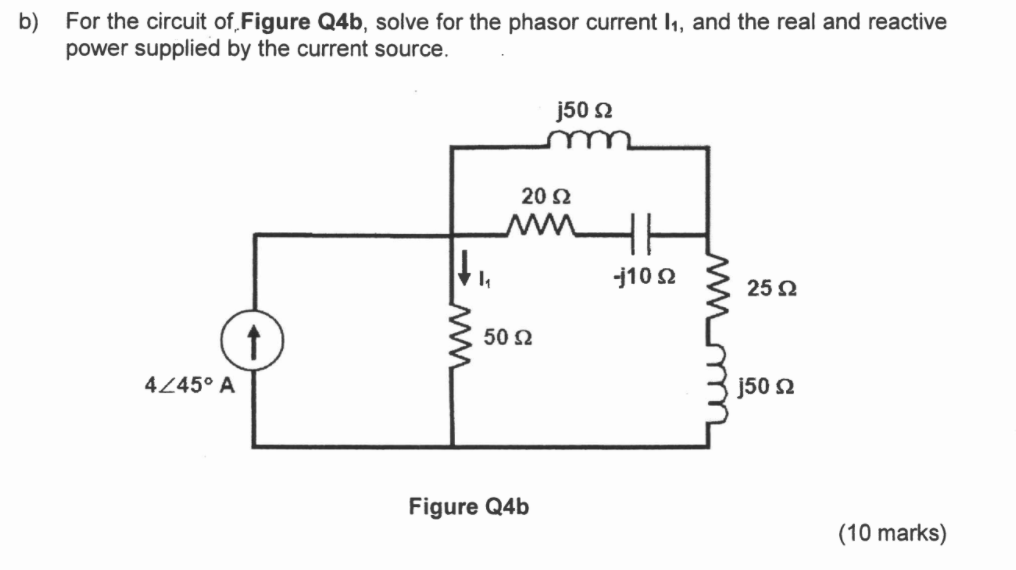 Solved b) For the circuit of Figure Q4b, solve for the | Chegg.com
