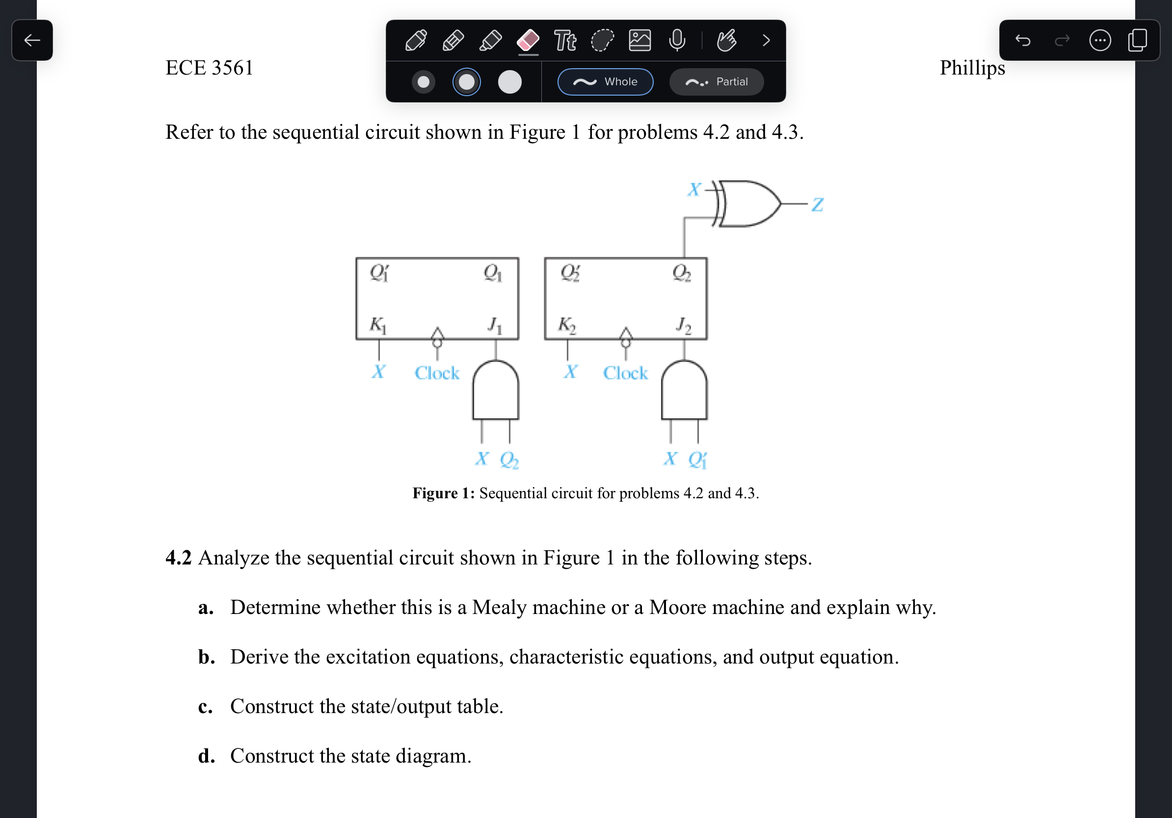 Solved Refer to the sequential circuit shown in Figure 1 | Chegg.com