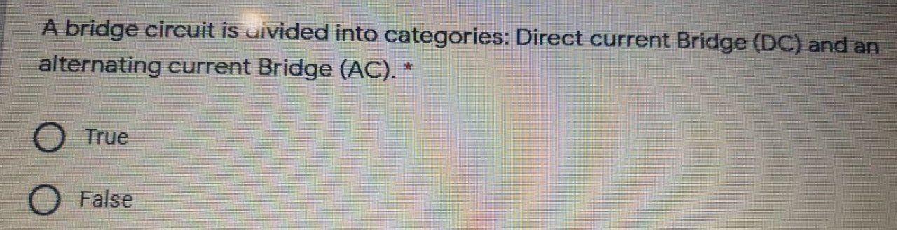 Solved A bridge circuit is uivided into categories: Direct | Chegg.com