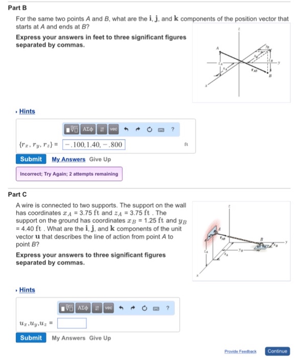 Solved Part A As shown on the coordinate system, points A | Chegg.com