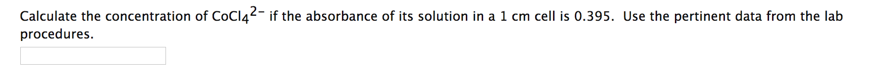 Solved Calculate the concentration of CoCl4-- if the | Chegg.com