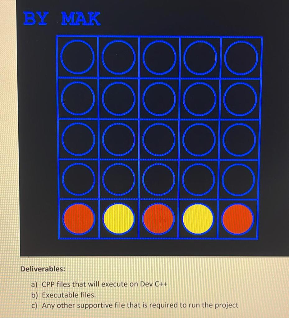 Solved In this project, you need to develop Connect 3 game | Chegg.com
