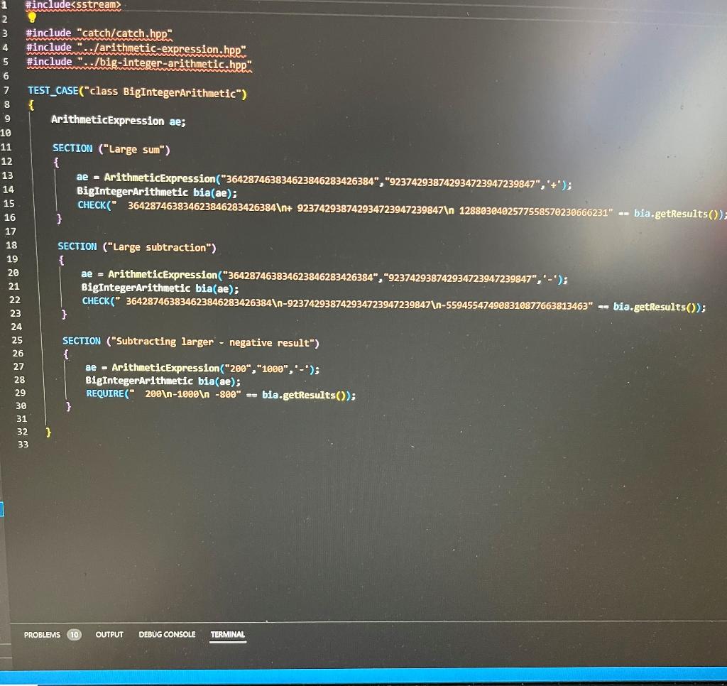 Solved C++ please thanks! Big Integer Arithmetic | Chegg.com