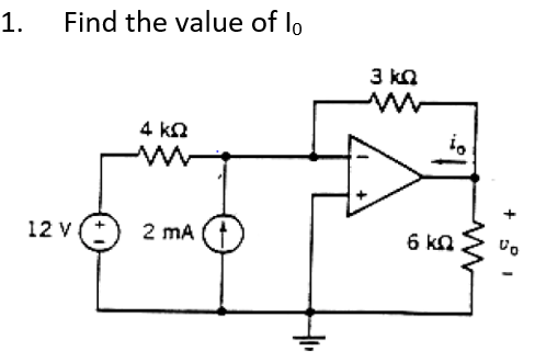 Solved 1. Find the value of I0 | Chegg.com