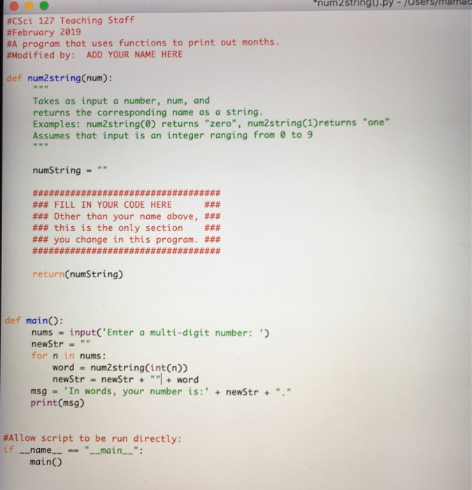 Solved am supose to modify this code to print numbers in | Chegg.com