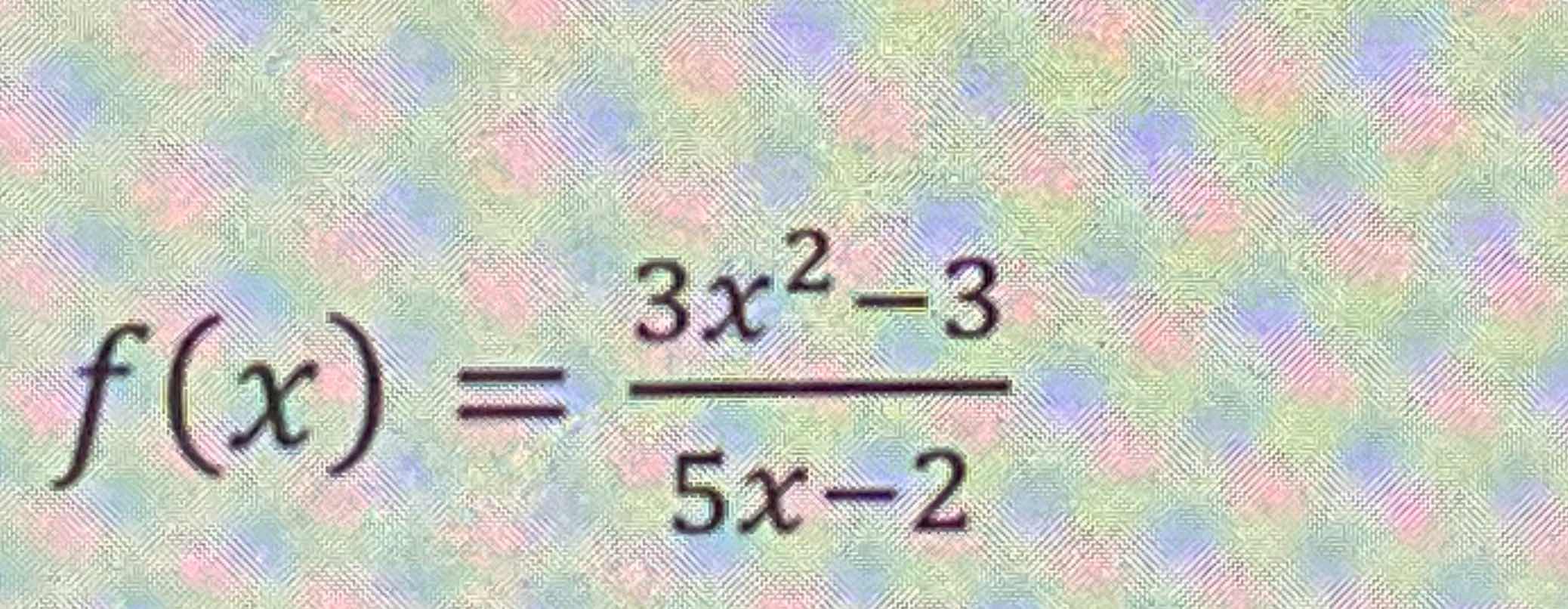 Solved f(x)=3x2-35x-2 ﻿ find the derivatives | Chegg.com