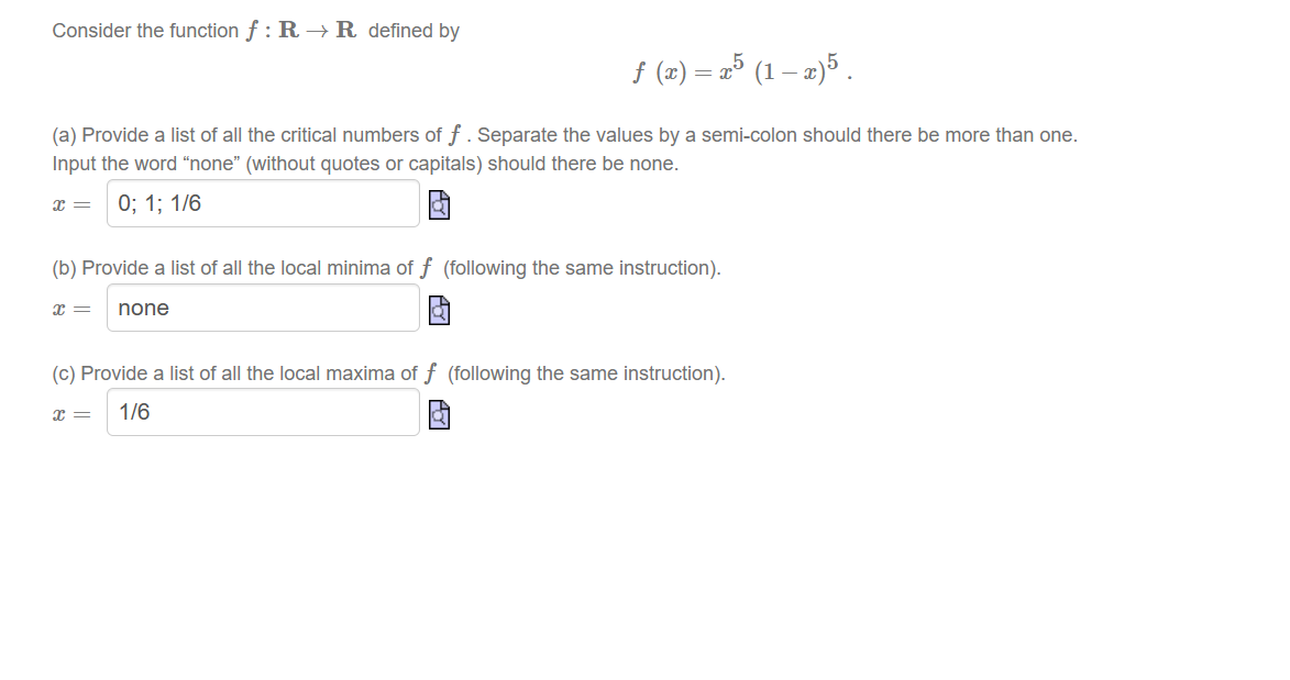 Solved Consider the function f:R→R defined by f(x)=x5(1−x)5 | Chegg.com
