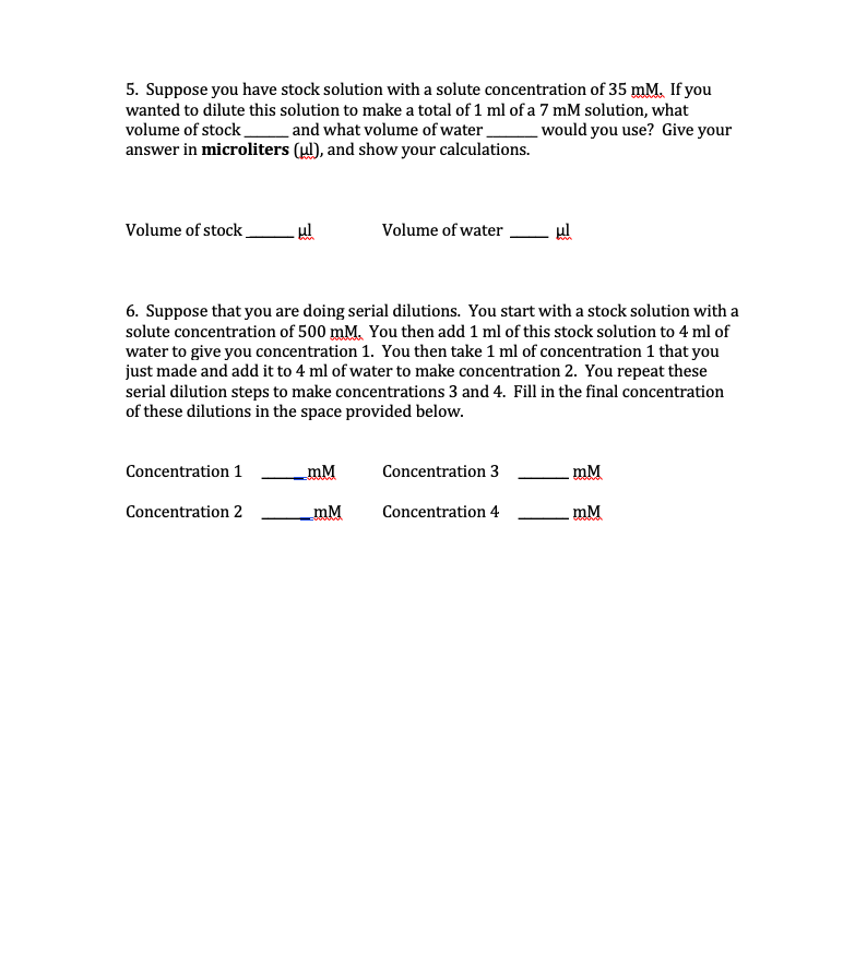 Solved 1. The stock concentration (C1) of your dye is 150 | Chegg.com